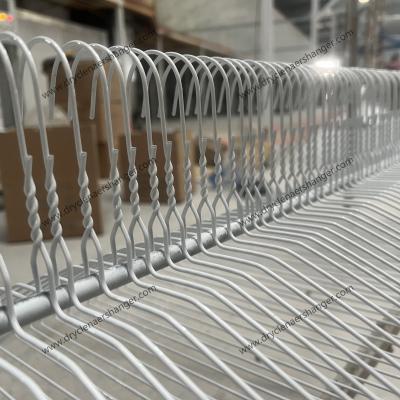 China 14.5 Gauge Heavy Duty Wire Clothes Hangers Blue for Dry Cleaner Service for sale