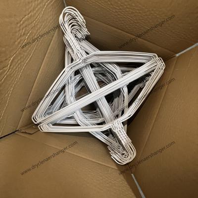 China Convenient Clothes Drying Wire Hanger in Silver Length 16