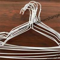 China 40cm White Color Plastic Coated Wire Hanger PVC CE Certification for sale