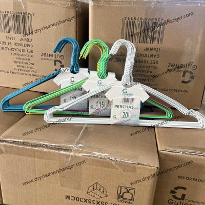 China Laundry Organization Made Easy With Plastic Encased Metal Hanger 500 Pcs Per Carton for sale