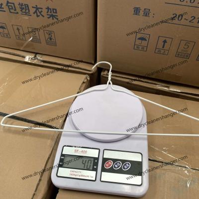 China 40cm White Color Plastic Coated Wire Hanger PVC CE Certification for sale