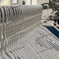 China 3.0mm White Plastic Coated Space Saving Clothes Display Hangers for sale