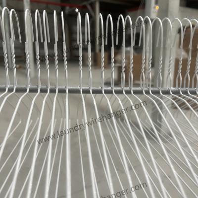 China 1.9 Mm White Laundry Wire Hanger In Customized Diameter for sale