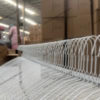 China Eco Friendly Low Carbon Steel Wire Coat Hangers For Dry Cleaners In White for sale