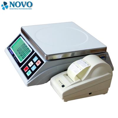 China White Digital Pricing Scale Large LCD Display Weigh Check Alarm Easy Counting for sale