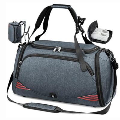 China Large Hand Luggage Fitness Custom Sports Bags With Backpack Shoe Compartment for sale