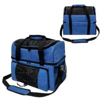 China Customized Sports Bowling Tote Bag Bowling Extra Accessories Two Balls Tote Bag With Padded Ball Holder for sale