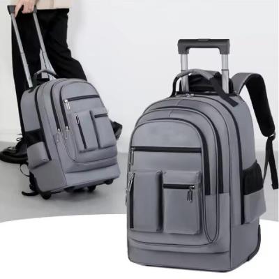 China Trolley Luggage Wheeled Backpack Rolling Travel Student Laptop Backpack With 2 Wheels for sale
