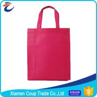China Non Woven Fabric Shopping Bags Beautiful Red Color With Simple Design for sale