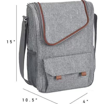 China Custom 3 Bottle Wine Carrier Insulated & Leakproof Wine Cooler Bag for sale