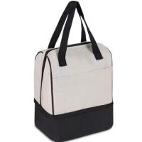 China Waterproof Reusable Double Zippers Office School Outdoor Women Men Lunch Bag Insulated Cooler Totes Bag for sale