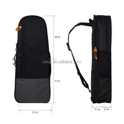 China 30L Black Nylon Sports Bag with Padded Straps & Reflective Strips for sale