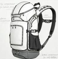 China Water Resistant Polyester Outdoor Sports Bag with Customized Colors and Mesh Back Panel For Breathability for sale