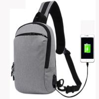 China Unisex Multifunctional USB Charging Nylon Chest Bag for sale