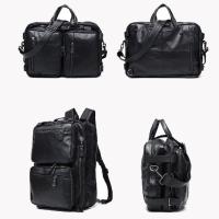 China Retro Multifunctional Men'S First Layer Cowhide Office Laptop Backpack for sale