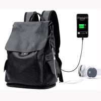 China Men'S First Layer Cowhide Business Laptop Backpack With USB for sale