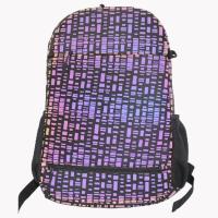 China Girls Purple Fluorescent Lattice Nylon Student Backpack for sale