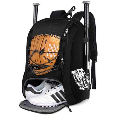 China Outdoor Sports Lightweight Baseball Backpack Softball Bat Bag With Shoes Compartment for sale