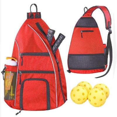 China Custom Outdoor Reversible Crossbody Sport Tennis Racket Sling Bag for sale