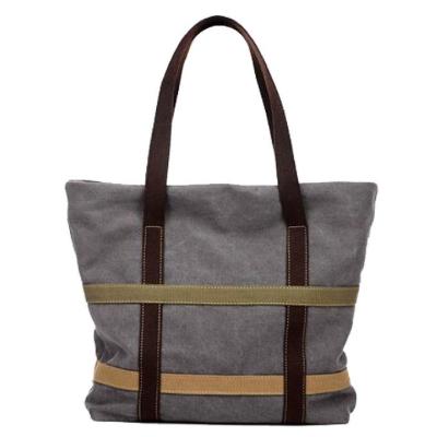 China ODM Simple Version Leisure Womens Canvas Handbag for sale