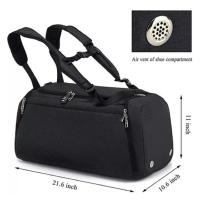 China Large Capacity Custom Waterproof Sport Gym Travel Duffel Bag With Shoe Compartment for sale