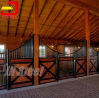 China Swing Door Metal Aluminum Portable Horse Stall Panels Powder Coating Assembled for sale