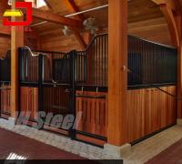 China Swing Door Metal Aluminum Portable Horse Stall Panels Powder Coating Assembled for sale