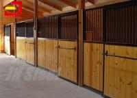 China 2ft Length 220cm High Modular Horse Stall Kits Bamboo Steel Frame Material for sale