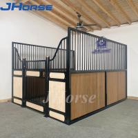 China Professional Aesthetic Prefab Portable Horse Stall Fronts With Broad Door for sale