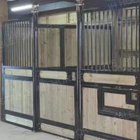 China Pre Built Metal Horse Stall Doors , Durable Equestrian Horse Barn Stall Fronts for sale