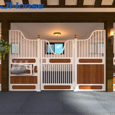 China 4x4m Free Standing Bamboo Modular Horse Stable Box Prefabricated for sale
