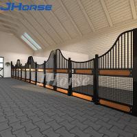 China Stainless Steel Frame Equestrian Club Horse Panel Stall Barns Swing Door for sale
