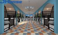 China High Density Horse Stable Horse Stall Fronts Door Black Powder Coated for sale