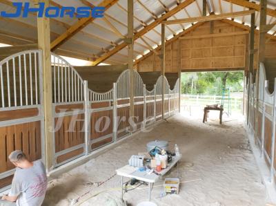 China Indoor Shelfter Roof European Horse Stables Bamboo Wood Filling for sale