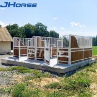 China High Strength Steel Tube Frame prefab metal horse stables With Roof long lasting for sale