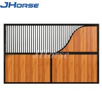 China Back Side Horse Stable Partitions Black Powder Coated for sale