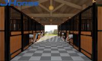 China Metal Board Bamboo Wood European Horse Stalls With Many Options for sale