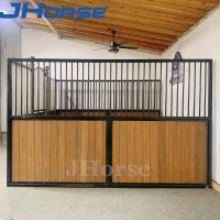 China Europe Style Hot Dip Galvanized Metal Frame Horse Stall Fronts With Swivel Feeder for sale
