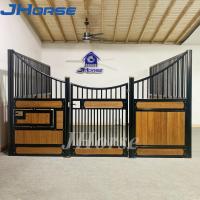 China Portable Bamboo Horse Stable Barn Door Horse Stall Panels Prefabricated Standard for sale