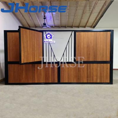 China Bamboo Pine Infill Temporary Horse Stall Fronts Powder Coated for sale