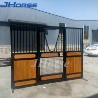 China Powder Coated Portable Horse Stall Fronts With Sliding Door for sale