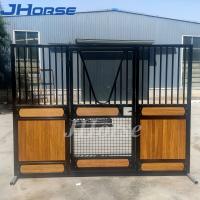 China Powder Coated Portable Horse Stall Fronts With Sliding Door for sale