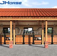 China Luxury Europe Style Horse Stall Fronts Bamboo Pine Infilled for sale
