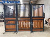 China Powder Coating Black Steel Horse Stables Box Customized Made for sale