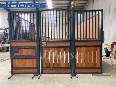 China Powder Coating Black Steel Horse Stables Box Customized Made for sale