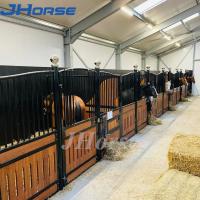 China Heavy Duty European Style Horse Stable Box Stall Fronts 3.6m Long Life for sale