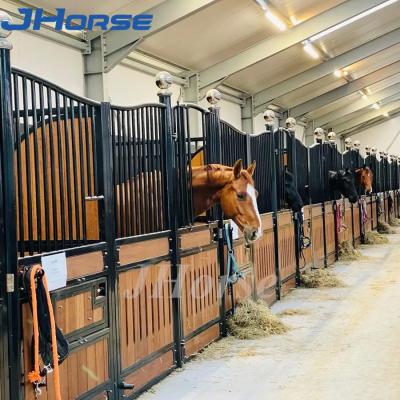 China Heavy Duty European Style Horse Stable Box Stall Fronts 3.6m Long Life for sale