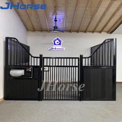 China Design 3.6x2.2m European Style Horse Stalls Bamboo Full Stable With Swivel Feeder for sale