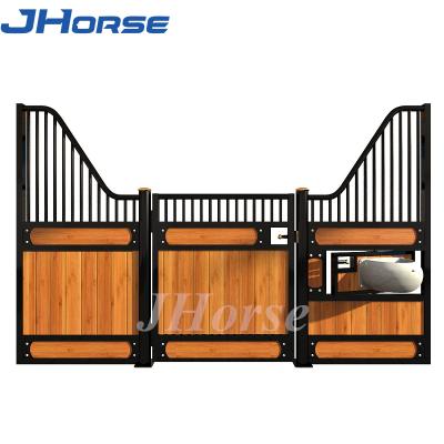 China Farm Machinery Equestrian Metal Stall Fronts Bamboo Steel Frame Horses Stable for sale