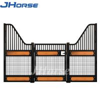 China European 2.4m Horse Stall Fronts Mesh Black Powder Coating for sale